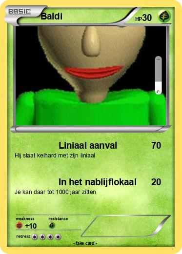Pokémon Baldi 291 291 - Liniaal aanval - My Pokemon Card