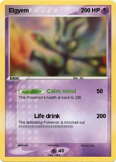 Pokémon Elgyem 20 20 - Calm mind - My Pokemon Card