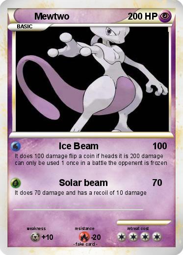 Pokémon Mewtwo 6747 6747 - Ice Beam - My Pokemon Card