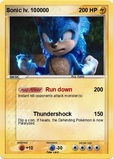 Pokémon Sonic lv 100000 100000 - Run down - My Pokemon Card