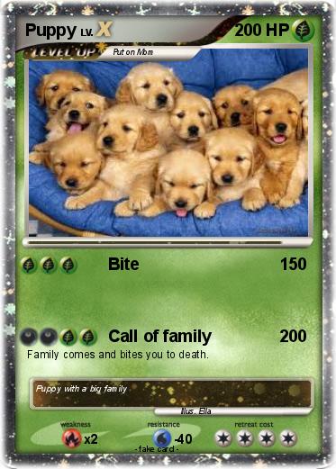Pokémon Puppy 474 474 - Bite - My Pokemon Card