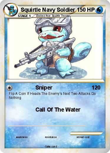 Pokémon Squirtle Navy Soldier - Sniper - My Pokemon Card