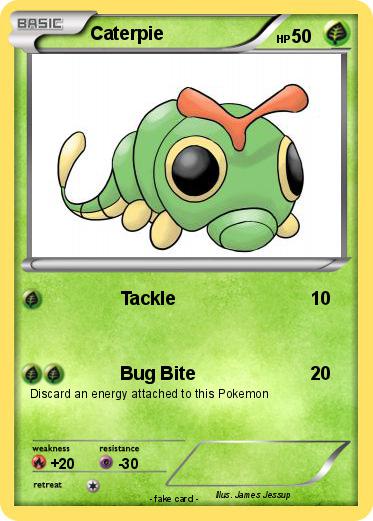 Pokémon Caterpie 181 181 - Tackle - My Pokemon Card