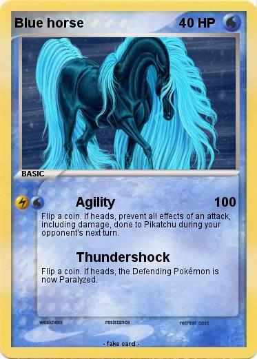 Pokémon Blue horse 1 1 - Agility - My Pokemon Card