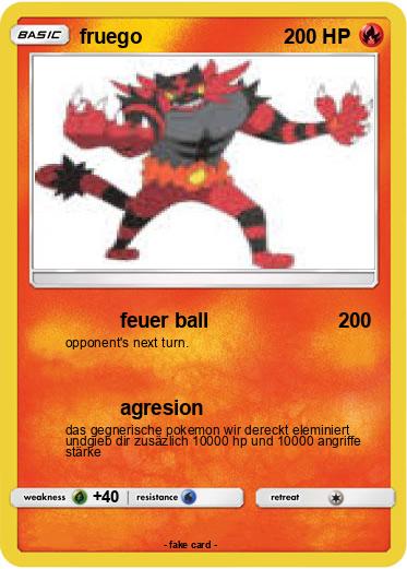 Pokémon fruego - feuer ball - My Pokemon Card