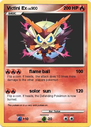 Pokémon Victini Ex 229 229 - flame ball - My Pokemon Card