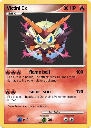 Pokémon Victini Ex 228 228 - flame ball - My Pokemon Card