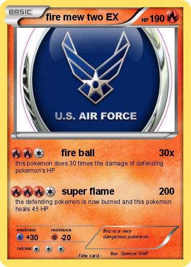Pokémon fire mew two EX - fire ball - My Pokemon Card