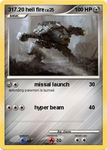 Pokémon 317 20 hell fire - missal launch - My Pokemon Card