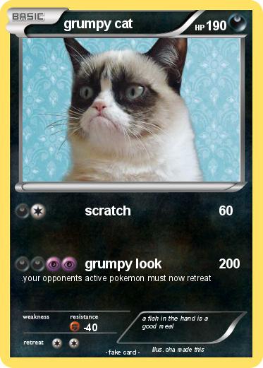 Pokémon grumpy cat 1056 1056 - scratch - My Pokemon Card