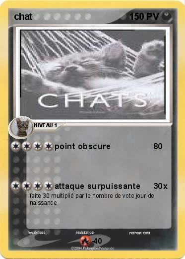 Pokémon chat 2 2 - point obscure - Ma carte Pokémon
