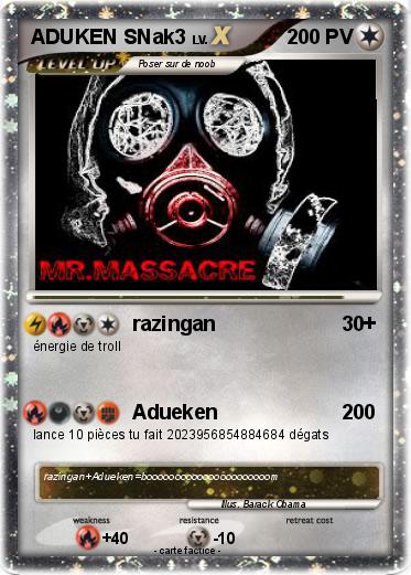 Pokémon ADUKEN SNak3 - razingan - Ma carte Pokémon