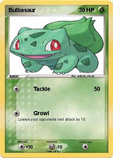 Pokémon Bulbasaur 861 861 - Tackle - My Pokemon Card
