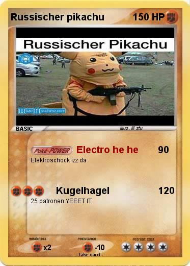 Pokémon Russischer pikachu - Electro he he - My Pokemon Card