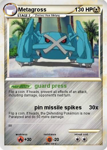 Pokémon Metagross 607 607 - guard press - My Pokemon Card