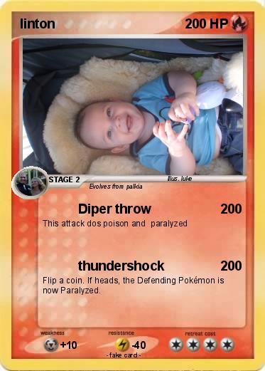 Pokémon linton - Diper throw - My Pokemon Card