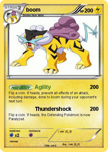Pokémon boom 444 444 - Agility - My Pokemon Card