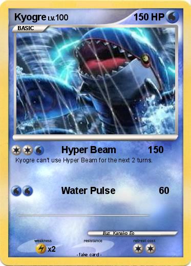 Pokémon Kyogre 652 652 - Hyper Beam 150 - My Pokemon Card