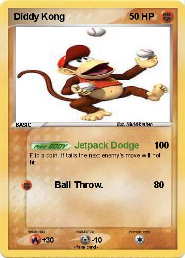 Pokémon Diddy Kong 223 223 - Jetpack Dodge - My Pokemon Card