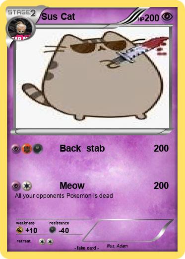 Pokémon Sus Cat 4 4 - Back stab - My Pokemon Card