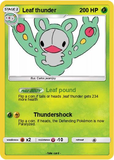 Pokémon Leaf thunder - Leaf pound - My Pokemon Card