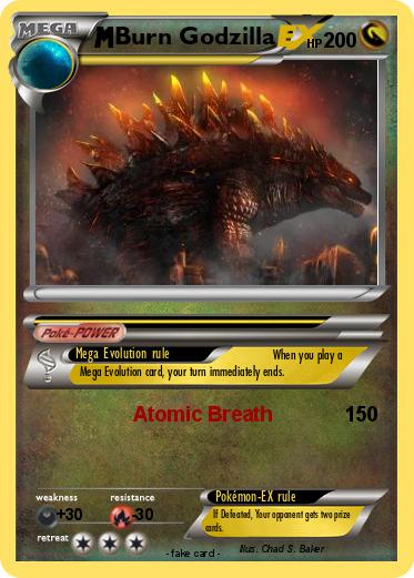 Pokémon Burn Godzilla 1 1 - Atomic Breath - My Pokemon Card