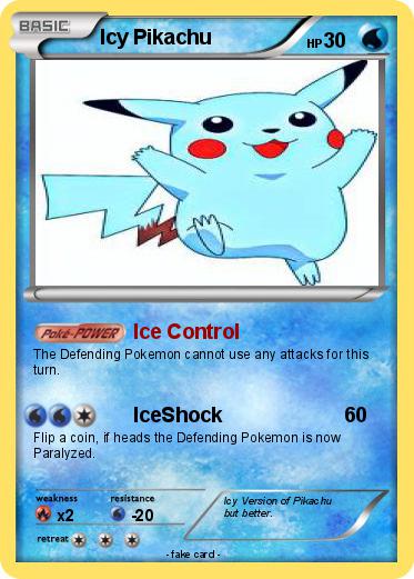 Pokémon Icy Pikachu 2 2 - Ice Control - My Pokemon Card