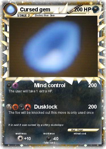 Pokémon Cursed gem - Mind control - My Pokemon Card