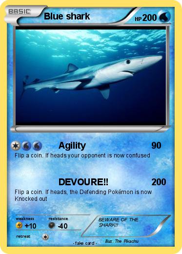 Pokémon Blue shark 6 6 - Agility - My Pokemon Card