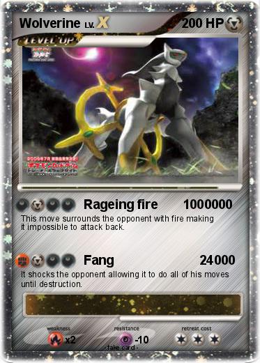 Pokémon Wolverine 414 414 - Rageing fire 1000000 - My Pokemon Card