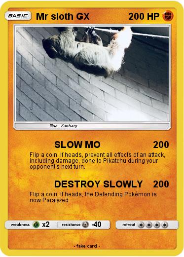Pokémon Mr sloth GX - SLOW MO - My Pokemon Card
