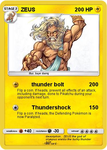 Pokémon ZEUS 1784 1784 - thunder bolt - My Pokemon Card