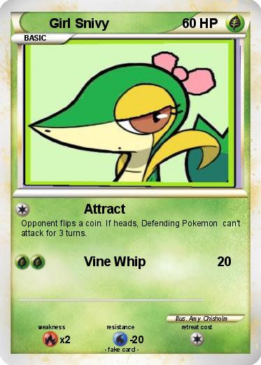 Pokémon Girl Snivy - Attract - My Pokemon Card