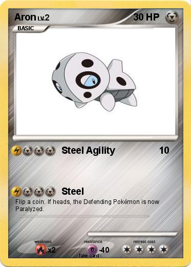 Pokémon Aron 163 163 - Steel Agility - My Pokemon Card