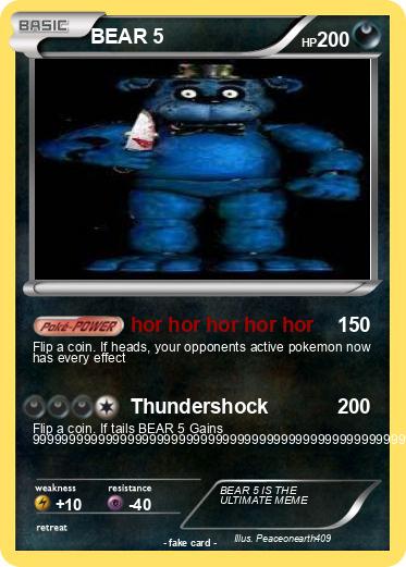 Pokémon BEAR 5 5 - hor hor hor hor hor - My Pokemon Card