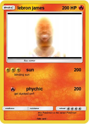 Pokémon lebron james 825 825 - sun - My Pokemon Card