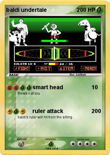 Pokémon baldi undertale - smart head - My Pokemon Card