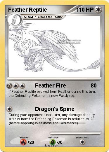 Pokémon Feather Reptile - Feather Fire - My Pokemon Card