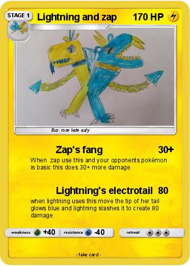 Pokémon Lightning and zap - Zap's fang - My Pokemon Card