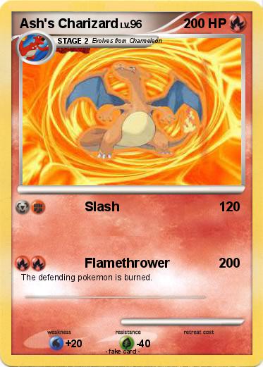 Pokémon Ash s Charizard 53 53 - Slash - My Pokemon Card