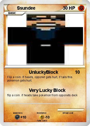 Pokémon Ssundee 101 101 - UnluckyBlock - My Pokemon Card