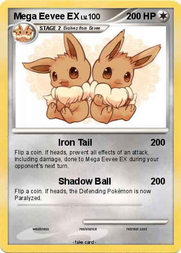 Pokémon Mega Eevee EX 7 7 - Iron Tail - My Pokemon Card