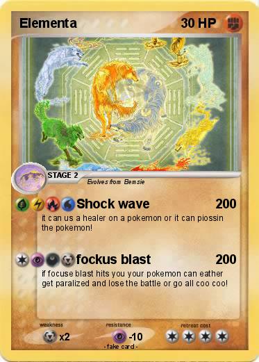 Pokémon Elementa - Shock wave - My Pokemon Card