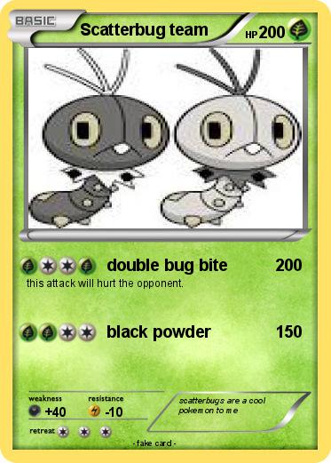 Pokémon Scatterbug team - double bug bite - My Pokemon Card