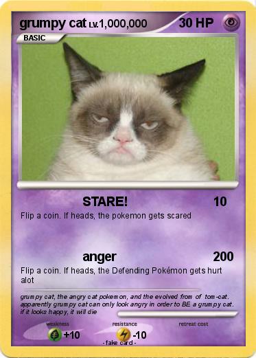 Pokémon grumpy cat 86 86 - STARE! - My Pokemon Card