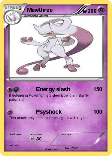 Pokémon Mewthree 1097 1097 - Energy slash - My Pokemon Card