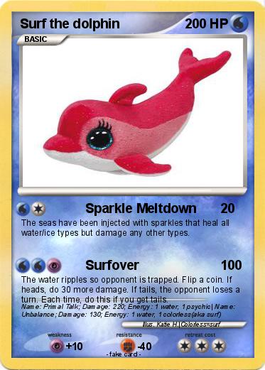 Pokémon Surf the dolphin - Sparkle Meltdown - My Pokemon Card