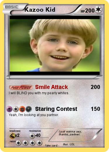 Pokémon Kazoo Kid 77 77 - Smile Attack - My Pokemon Card