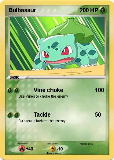 Pokémon Bulbasaur 1005 1005 - Vine choke - My Pokemon Card
