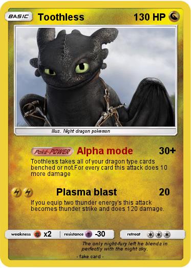 Pokémon Toothless 673 673 - Alpha mode - My Pokemon Card